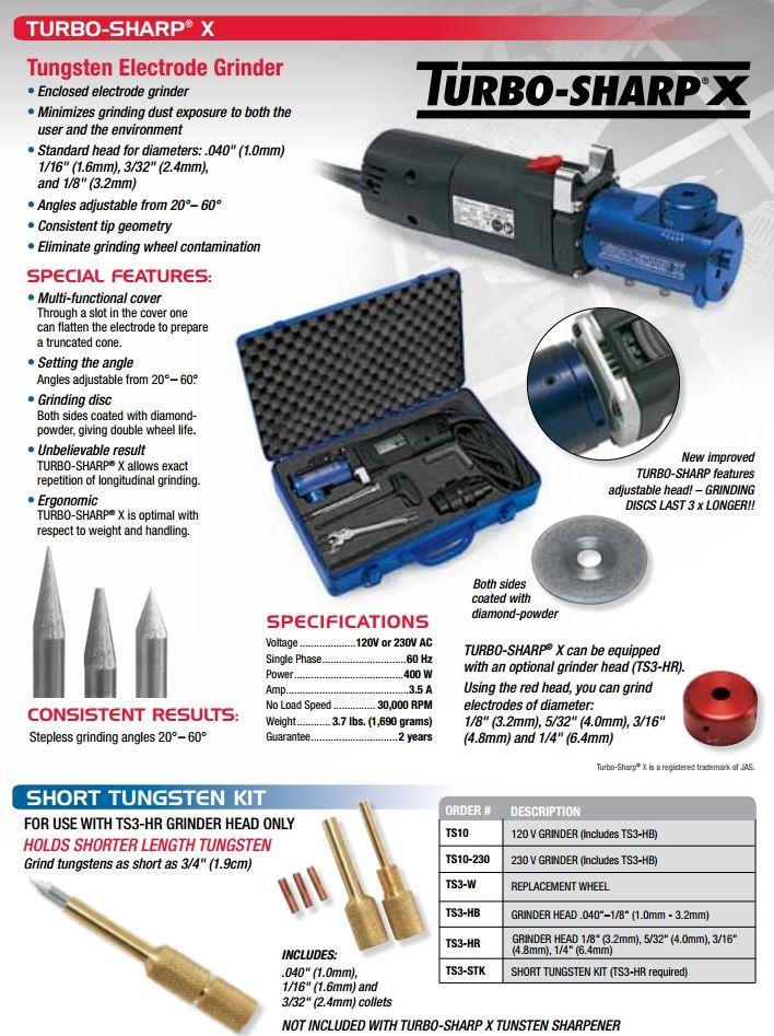 CK Worldwide 120-Volt Turbo Sharp X Tungsten Electrode Sharpener ...